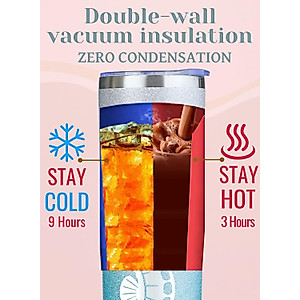 Onebttl Seahorse Gifts, Seahorse Lovers Present, Seahorse Pattern Goods, Christmas, Birthday, Valentine's Day, Couples, 20oz Stainless Steel Tumbler, Gift with Lid, Insulated, Vacuum Insulated