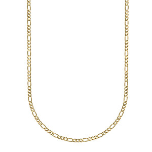 PORI JEWELERS 14K Gold 2.0mm Figaro/3+1 Link Chain Necklace- Made in Italy - (Yellow, 18 Inch)