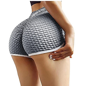 Bblulu Workout Booty Shorts for Women TIK TOK High Waist Butt Lifting Short Striped Anti Cellulite Running Dolphin Hot Shorts