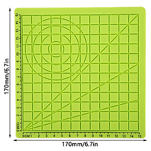 YILUFA 3D Printing Silicone Mat Template Pad Copy Board + 2Pcs Finger Cover Drawing Tools Green Type A,Material Silicone,170 X 170mm / 6.7 X 6.7in,
