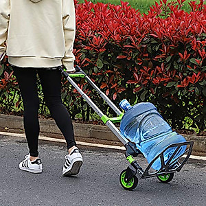 Leeyoung Dolly Cart and Folding Hand Truck Dolly,175 lb Aluminum Foldable Hand Truck with Telescoping Handle and PP+EVA Wheels