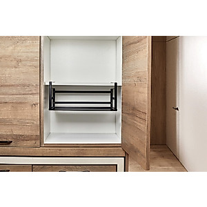 Nxconsu 2Pack Under Shelf Storage Basket Organizer Hanging Holder for Cabinet Pantry Kitchen Cupboard Desk Counter Bookshelf Organization Add-on Space Saver Heavy Duty Slide-in Black Large