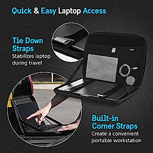 Pelican Adventurer - Laptop Bag/Sleeve 16 Inch - [Elastic Carrying Handle] [Secure Zip Lock] Water Resistant & Heavy Duty Case for MacBook Pro 13 / Air M2, HP, Dell, Lenovo, Sony, Asus -Black
