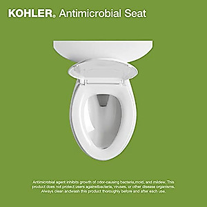 Kohler K24495-A-96 Border Elongated Closed-Front Toilet Seat with Soft Close and Quick Release Biscuit
