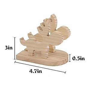Laptop Stand Wood, Small elk Solid Wood Phone Holder, Vertical Heightening Stand,11-14inch Compatible with Apple MacBook Air Mac Pro and iPad Pro, HP, DELL, Acer, Toshiba, Surface, Lenovo etc