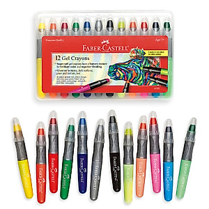 Faber-Castell Gel Crayons - 12 Vibrant Colors In Durable Storage Case