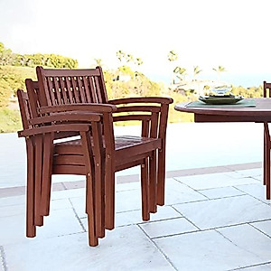 Malibu Outdoor Garden Stacking Armchair (Set of 4)