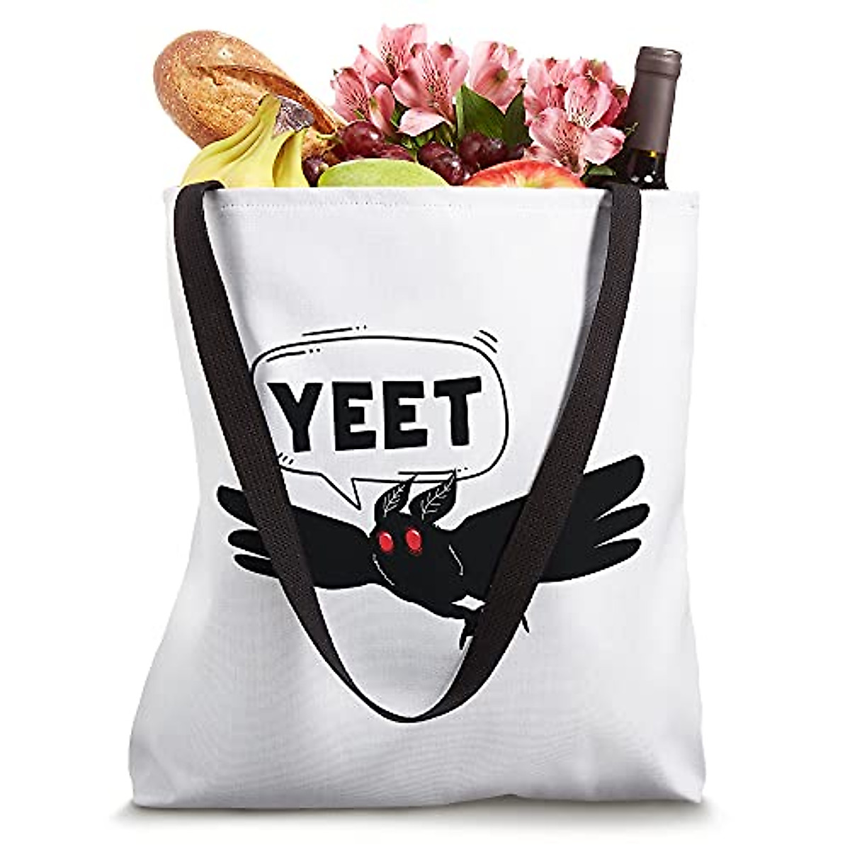 Mothman Says 'Yeet' Funny Cute Cryptid Tote Bag