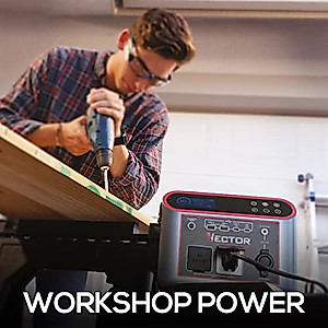 VECTOR VECLIPS6 733 Watt Lithium Portable Power Station Powers 9 Devices At Once, Pure Sine Wave Technology, AC, USB and Wireless Charging, Solar Capable