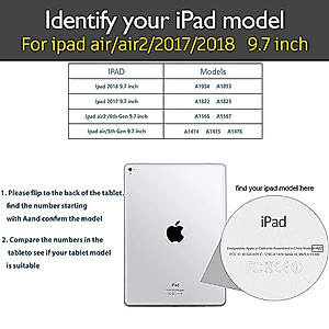 Gexmil Case for iPad 9.7 Inch,6th/5th Generation(2018/2017)-iPad Air 2/1 Gen. Genuine Leather Cover Anti Fingerprint/Slip,Cowhide Folio Cover Auto Sleep/Wake with Adjustable Stand,Buffalo Pattern