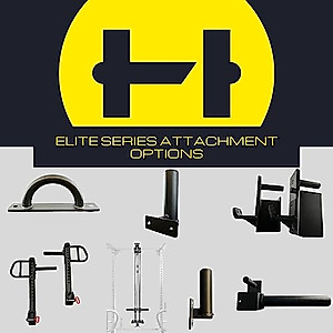 HulkFit Elite Series Power Cage Horizontal Plate Barbell Attachment Storage Black 3" x 3"