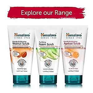 Himalaya Gentle Exfoliating Apricot Scrub with Vitamin E, Exfoliates Dead Skin Cells, For All Skin Types, Free from Parabens, SLS and Phthalates, 150 ml (5.07 oz)
