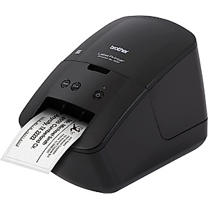 Brother QL-600 Economic Desktop Wired Label Printer for Home and Office, Black - USB Connectivity - up to 2.4" Wide, 300 x 600 dpi, 44 Labels Per Minute, Automatic Cutter Label Maker