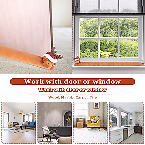 My OLi Under Door Draft Stopper Decorative Wind Stopper 36 inch for Door & Window Noise Blocker Gap Stoppers Window Sealer - Christmas Reindeer