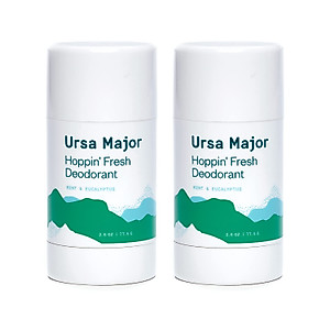 Ursa Major Natural Deodorant - Hoppin' Fresh | Aluminum-Free, Non-staining, Cruelty-Free | Formulated for Men and Women | 2.6 Ounces | 2-Pack