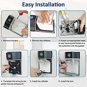 G GJIA 30W 3600LM LED Wall Pack Light, Led Wall Pack with Photocell (Dusk to Dawn), AC100-277V 5000K Wall Pack Lights Outdoor Led Wall Mount Lights for Porch Garden Garage Warehouse Security Lighting