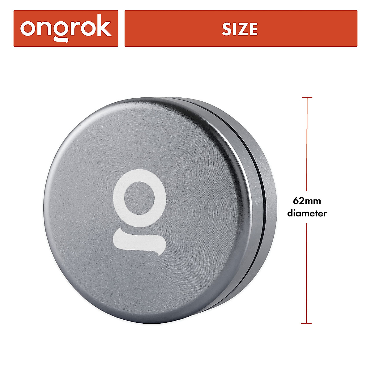 ONGROK Storage Puck, Portable, Pocket-Sized, Airtight (Gun Metal Silver)