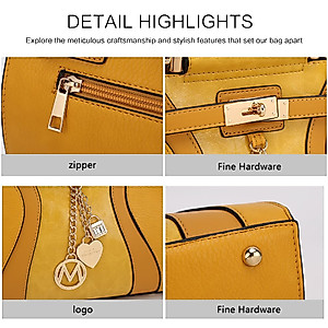 MKF Collection Women's Satchel Bag,Vegan Leather Top Handle Shoulder Bag Handbag Purse by Mia K