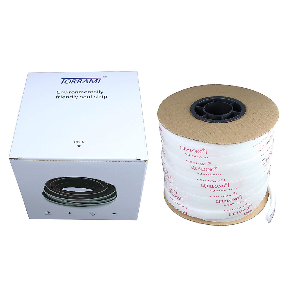 TORRAMI Adhesive Brush Seal Weather Stripping 11/32 inch x 3/16 inch x 90 ft, Dustproof Soundproof Windproof for Windows Bottom and Frame,Sliding Doors Frame,Wardrobe, White