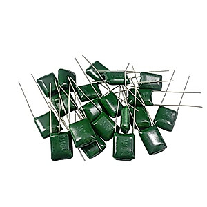 Cermant 20pcs 0.1uf 100V Polyester Capacitor 2A104J 100nf Mylar Film Capacitor CL11 Electrolytic Capacitors for TV, LCD Monitor, Game