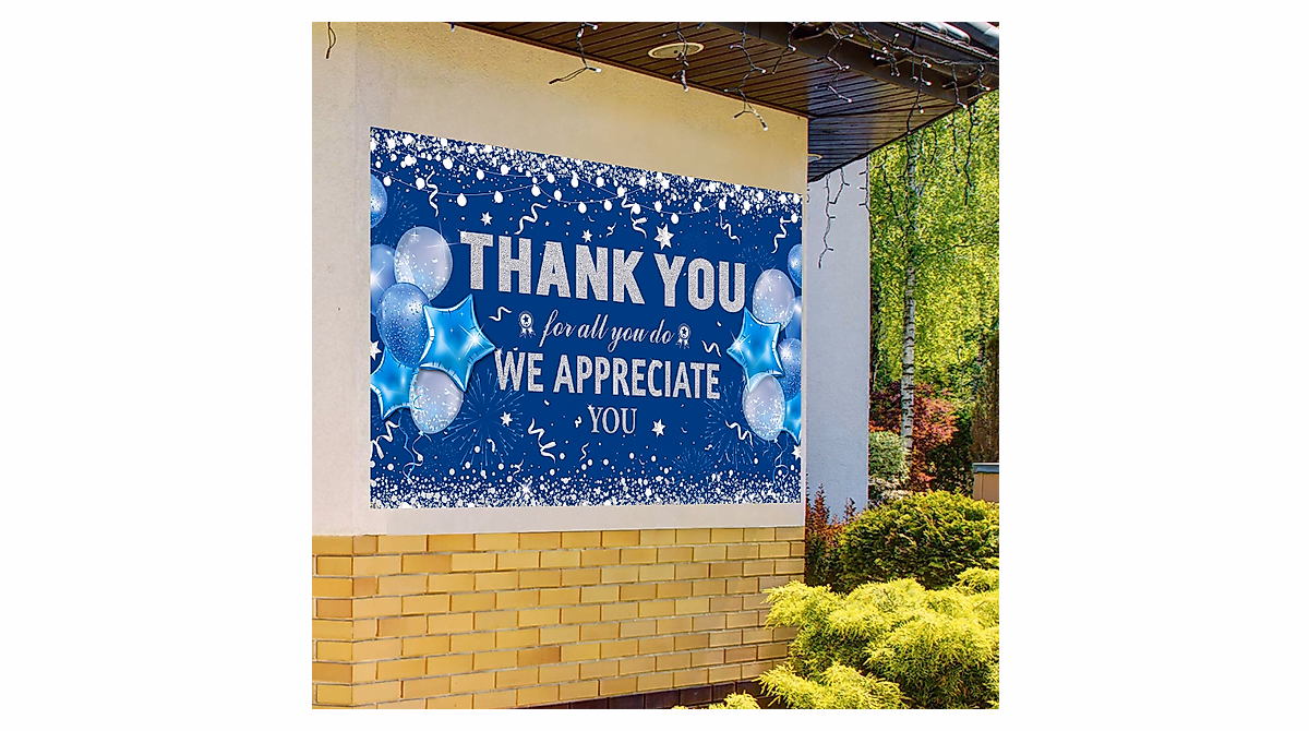 Thank You Party Decoration Banner for Appreciation Events