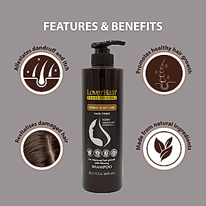 LoverHair Professional Herbal Scalp Care Shampoo 20.3 fl.oz (600ml)
