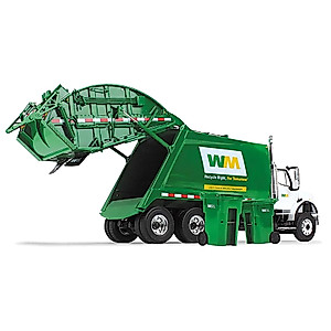 Freightliner M-2 with McNeilus Rear Loader Garbage Truck "Waste Management" with Garbage Bins 1/34 Diecast Model by First Gear 10-3287D