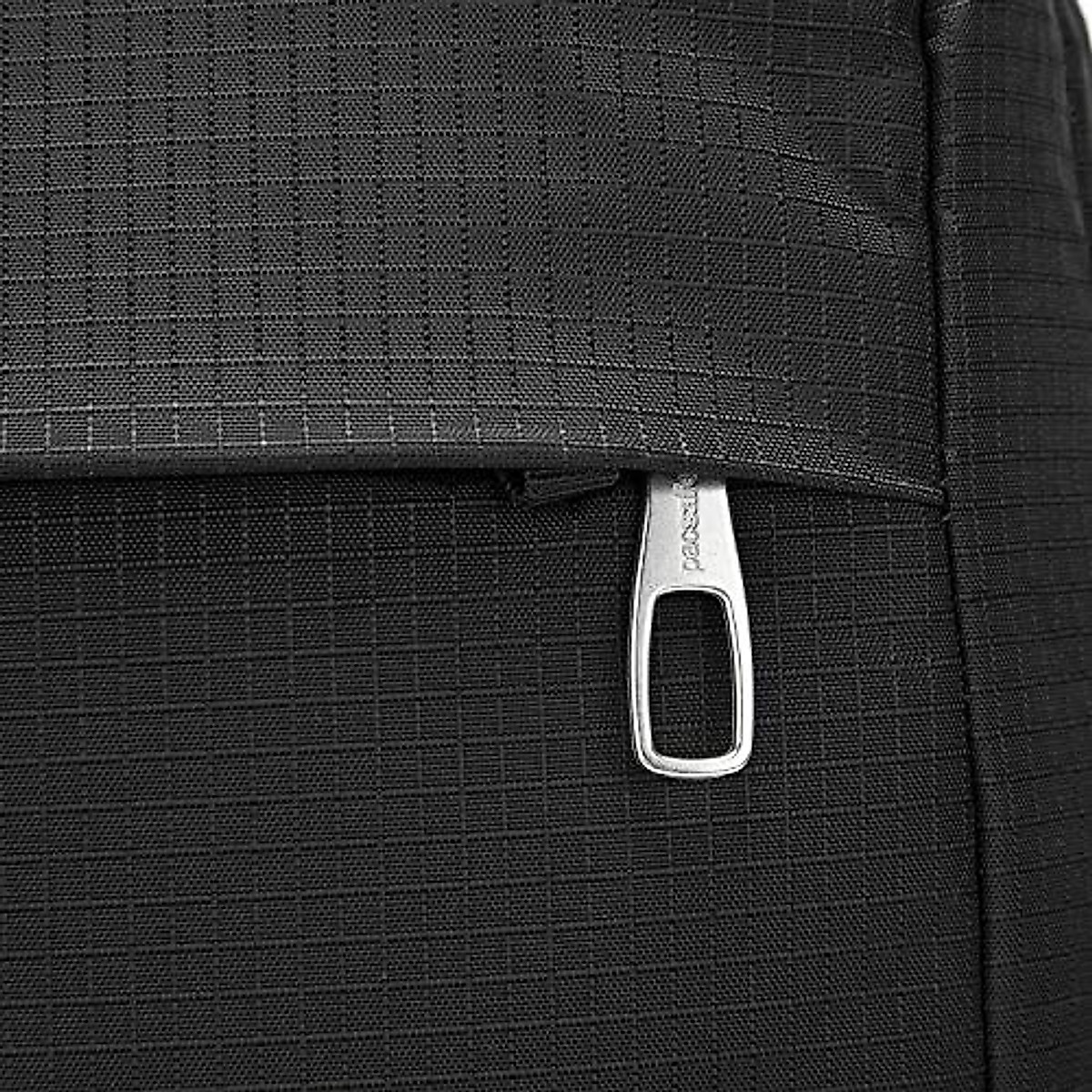 Pacsafe Vibe 28 Liter Anti Theft Commuter Backpack Opens Suitcase Style and Fits 16 inch Laptop Casual Daypack, Black, One Size