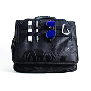 Gearilla Large 3 Ring Binder with Zipper - 3" Blacked Out, O-Ring, Ultra Rugged and Durable Handle, Tablet/Laptop Sleeve, with Tactical Carrying Handle and Shoulder Strap