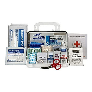 First Aid Only 90754 Bulk ANSI A 10-Person Emergency First Aid Kit for Home, Work, and Travel, 71 Pieces