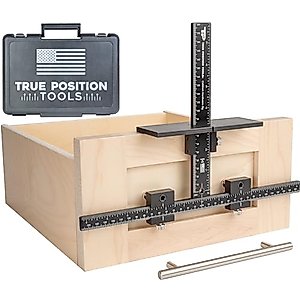 True Position Tools The Original Cabinet Hardware Jig - Made in USA - Most Accurate Tool for Knobs and Pulls - Hand Calibrated