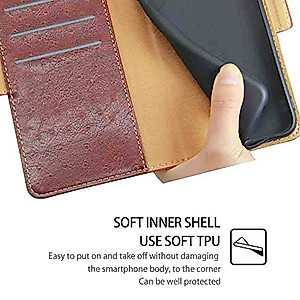 CYR-Guard Phone Cover Wallet Folio Case for Oppo REALME 7 PRO, Premium PU Leather Slim Fit Cover for REALME 7 PRO, Good Touch, Brown