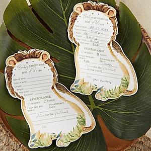 Kate Aspen Decorations Safari Baby Shower, One Size, Advice Cards & Game