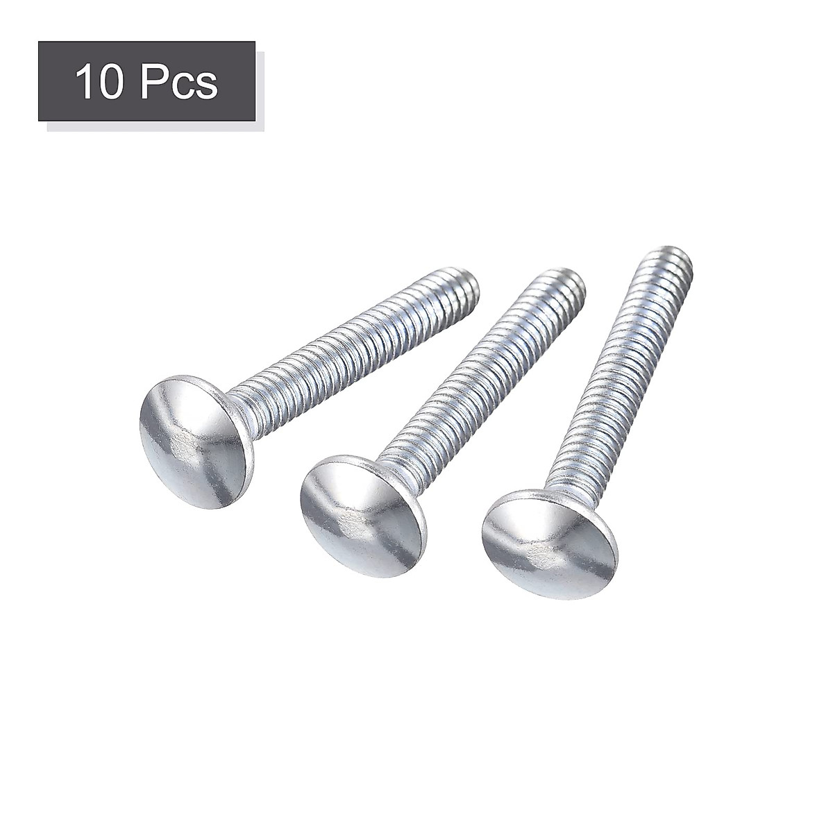 uxcell 1/4-20x2" Carriage Bolt Round Head Square Neck Q235 Carbon Steel 10pcs