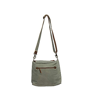 Paris Workshop Upcycled Canvas and Hair-On Cowhide Leather Crossbody Bag