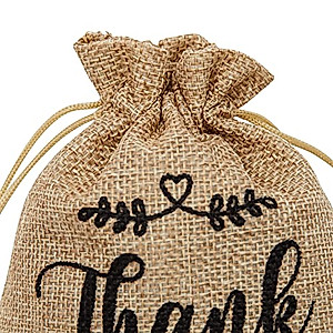 30 Pack Small Burlap Bags with Drawstring for Wedding Favors, Jewelry, Thank You Gift Bag (5x7 In)