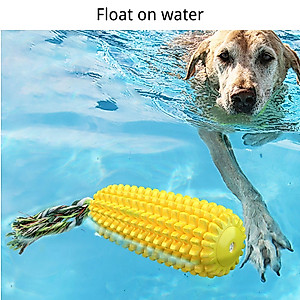 Dog Chew Toys for Aggressive Chewers,Corn Interactive Squeaky Dog Toys for Puppy Medium Breed,Tough Rubber Dental Chew Dog Toys