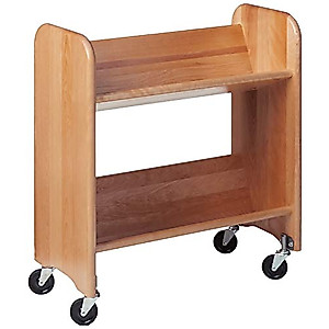 Catskill Craftsmen Bookmaster Rack with Tilted Shelves, Natural Birch