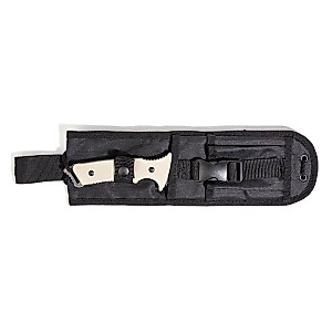 S.R.T. S18 Premium Fixed Blade Knife | Stainless Steel 6.5” Curved Blade with Heavy-Duty 600D Polyester Sheath | Perfect for Tactical Defense, Hunting, Camping, and Survival