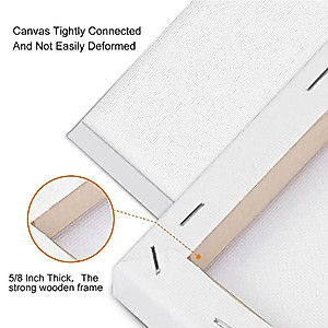 14 Packs Stretched Canvases for Painting,Multi Pack 11x14, 9.44x12, 8x10, 5x7, 4x4, Round Canvas with 8x8,10x10(2 of Each), Blank Primed Canvas for Oil Paint,Acrylic Paint,for Beginner,Artist.