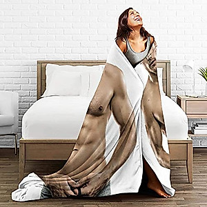 Sam Heughan Blanket Throw Blankets Ultra Soft Flannel Lightweight Throws for Couch, Bed, Plush Fuzzy Flannel Microfiber Warm Thermal Blanket All Seasons Use 50"x40"