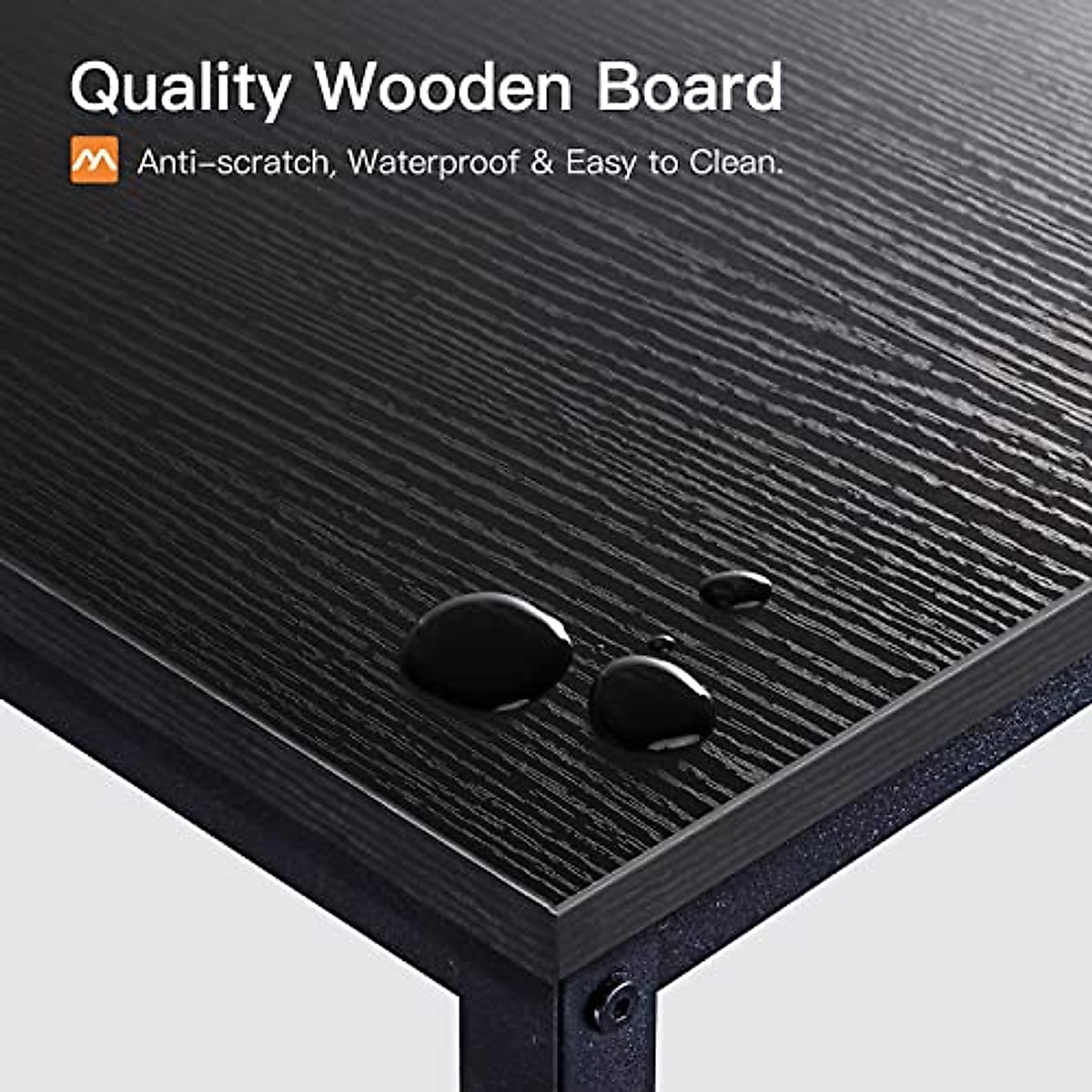 Coleshome L Shaped Computer Desk 66" with Storage Shelves, Corner Gaming Desk, Sturdy Writing Desk Workstation, Modern Wooden Desk Office Desk, Wood & Metal, Black