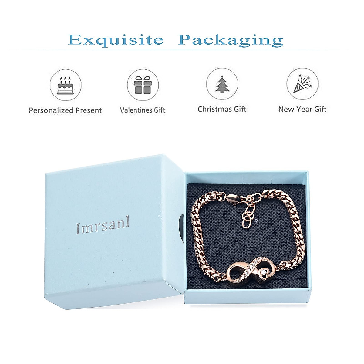 Imrsanl Cremation Jewelry Infinity Urn Bracelet for Ashes Stainless Steel Ashes Bracelet Bangles Keepsake Memorial Jewelry Ash Holder for Women Men - Adjustable (Infinity-Rose)