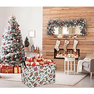 TIBAOLOVER Rectangular Kids Storage Gift Basket - Baby & Toy Storage Bin Organizer - Cute Room Decor (Christmas)