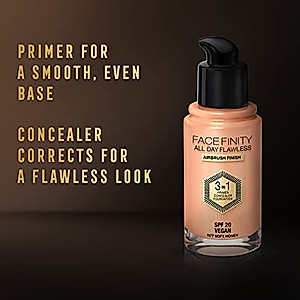 Max Factor Max Factor Facefinity 3 In 1 Primer Concealer Foundation Spf 20 77# Soft Honey, 1.0 fluid_ounces