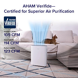 LEVOIT Air Purifiers for Home Large Room, H13 True HEPA Filter Cleaner with Washable Filter for Allergies, Smoke, Dust, Pollen, Quiet Odor Eliminators for Bedroom, Pet Hair Remover, Vital 100, White