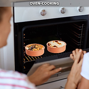 Handmade Clay Pot for Cooking Set of 4, Non-Toxic Large Terracotta Bowls, Clay Cookware for Mexican, Indian, and Korean Dishes, Glazed Earthen Dinnerware Suitable for Stovetop, 5.9 in