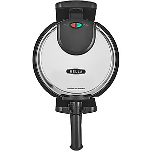 Bella - Non-Stick Rotating Belgian Waffle Maker - Stainless Steel - BPA & PFOA Free