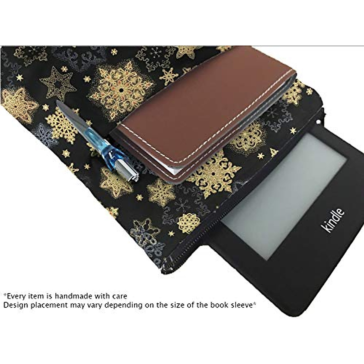 Stars of The East Book Sleeve - Deluxe Japanese Cotton - Book Cover for Hardcover and Paperback - Book Lover Gift - Notebooks and Pens Not Included