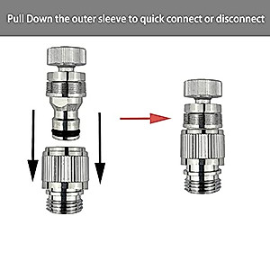 Dishwasher,washer Snap Coupling Adapter,shower hose, garden hose(3/4GHT) quick connection, for Bathroom/kitchen,sink to hose adapter Faucet Hose Adapter,Sink Quick-fit Attachment (Quick-Connect)